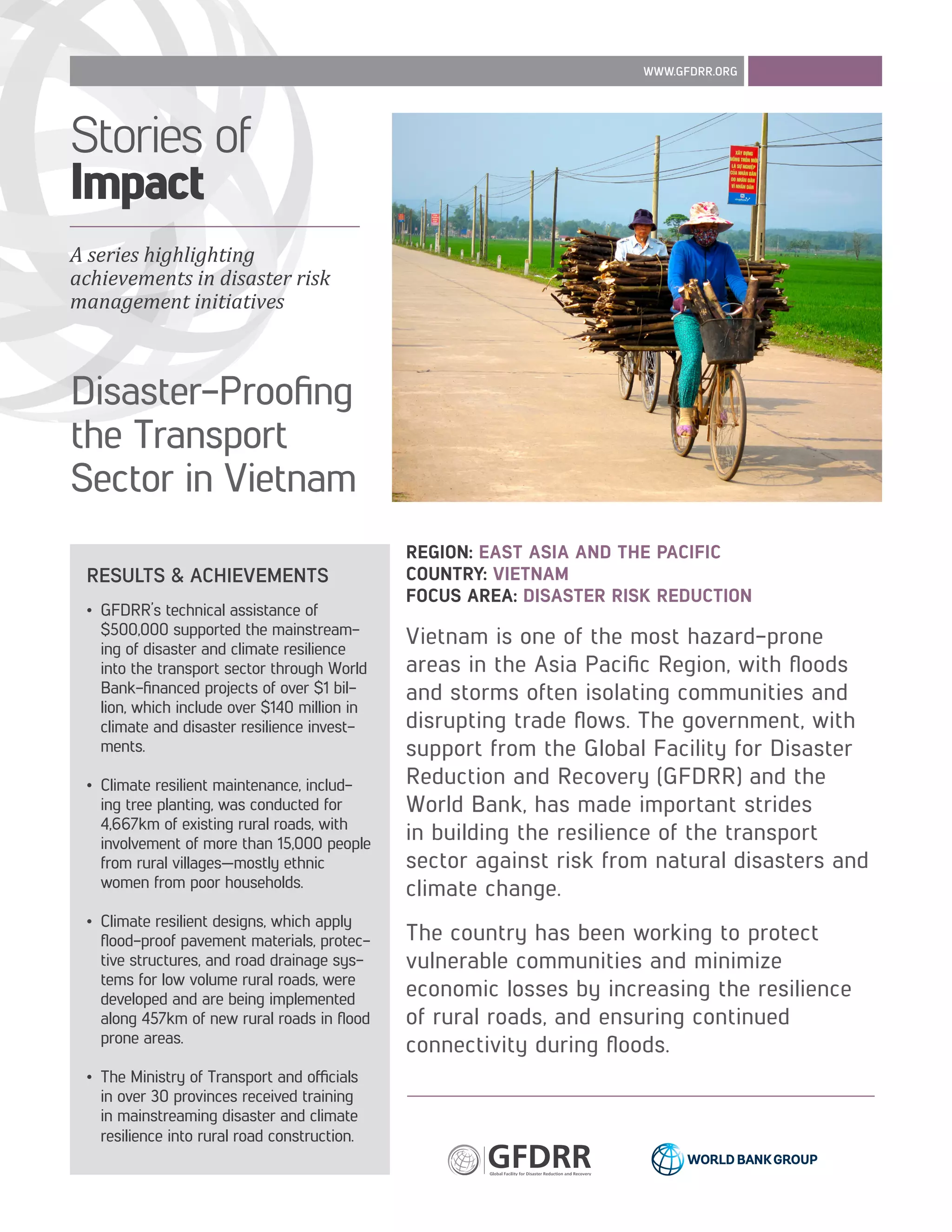 Disaster proofing the transport sector in vietnam | PDF