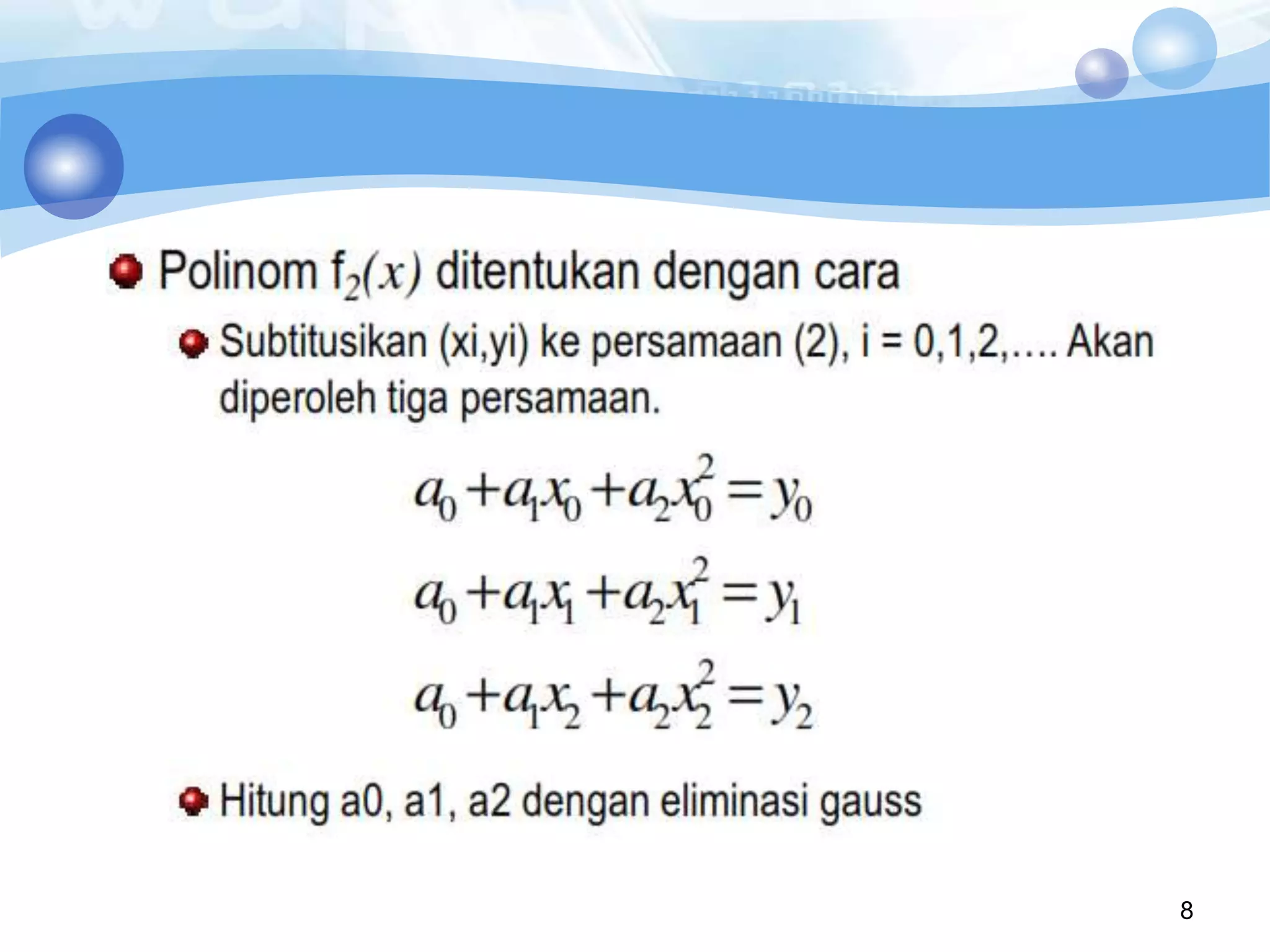 5. interpolasi polynomial (metode langsung) | PPTX