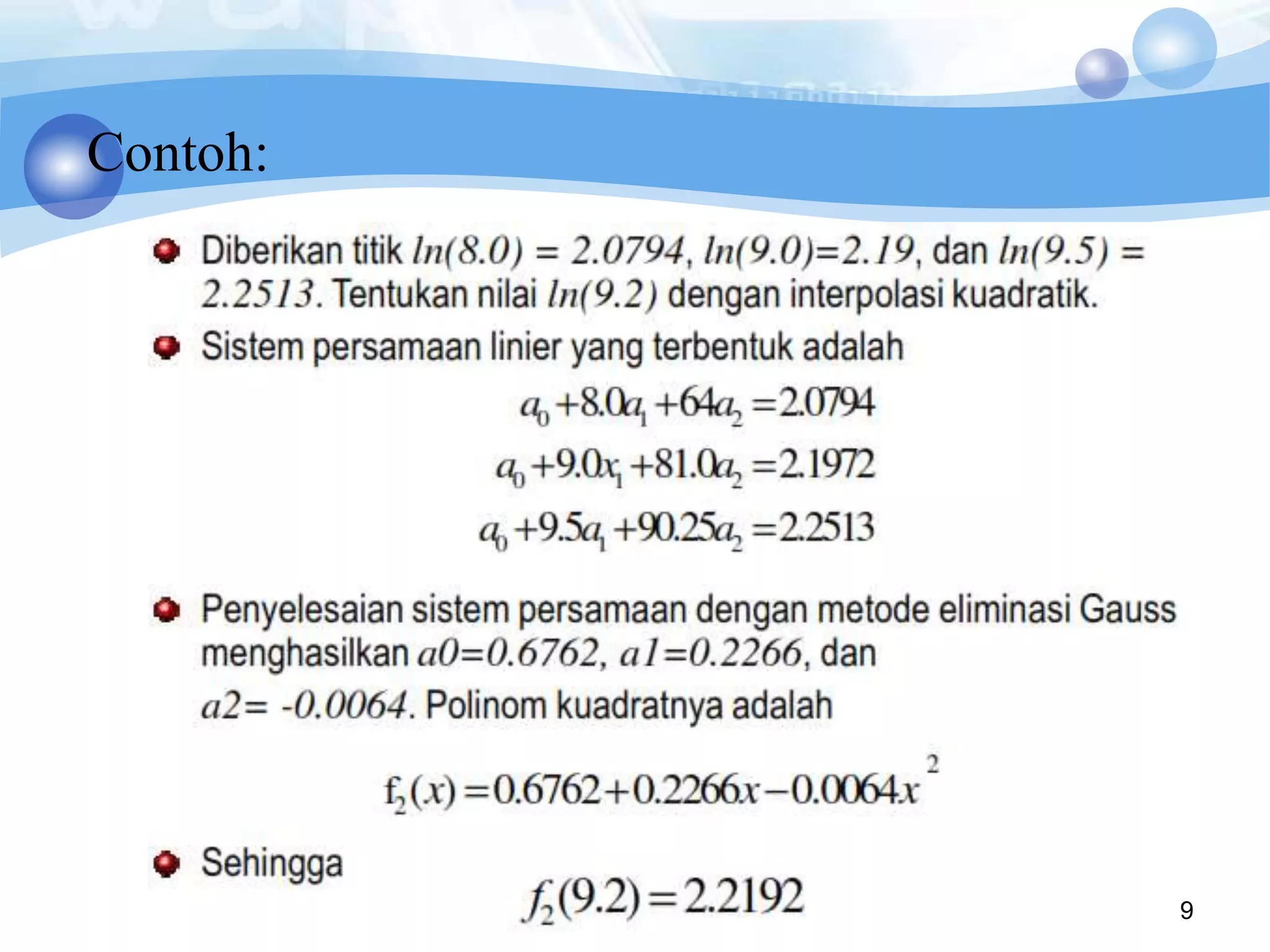 5. interpolasi polynomial (metode langsung) | PPTX