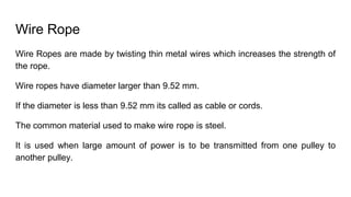 5. wire rope and sample problem | PPTX