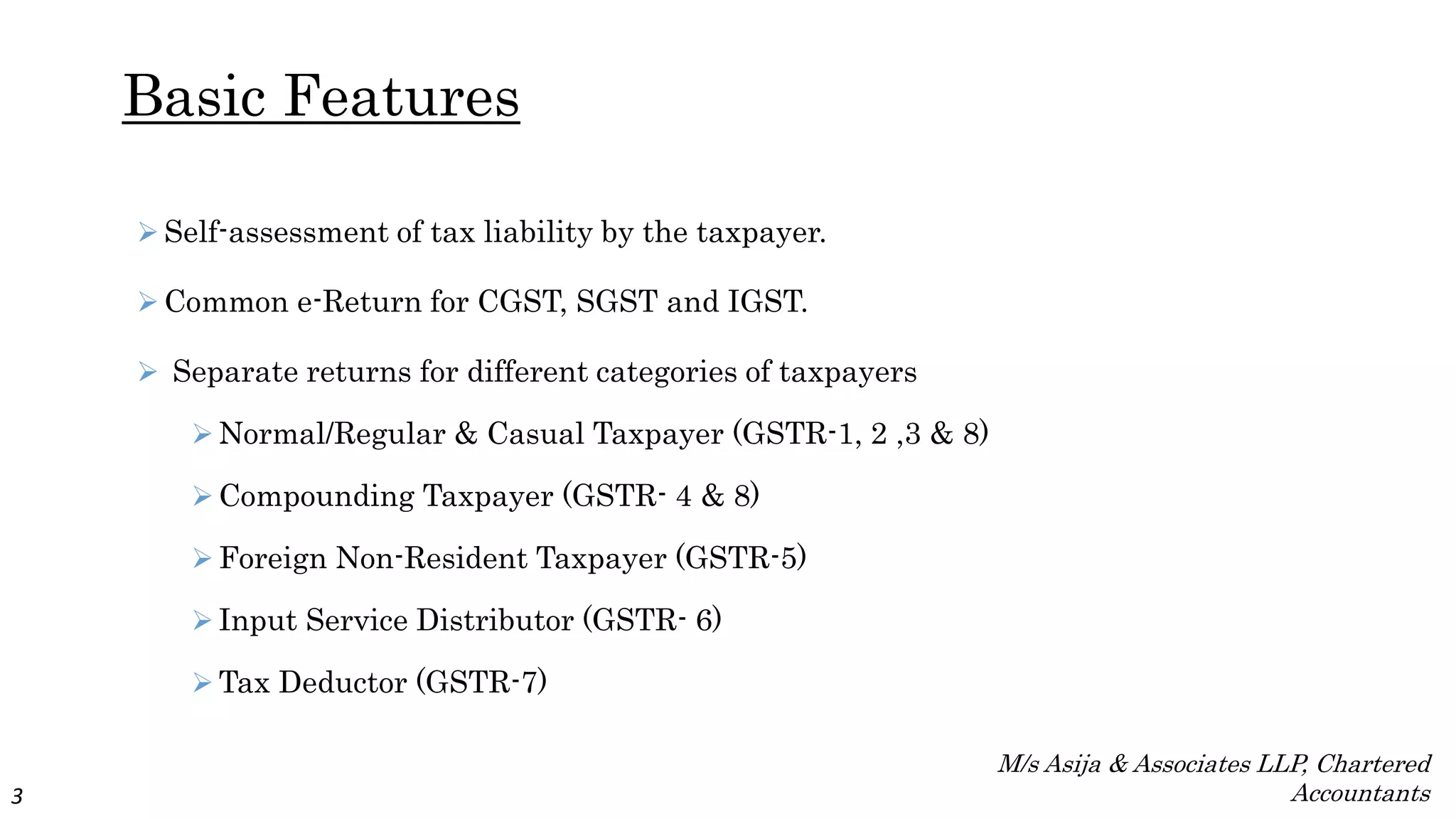 Overview of filing return under GST | PPT