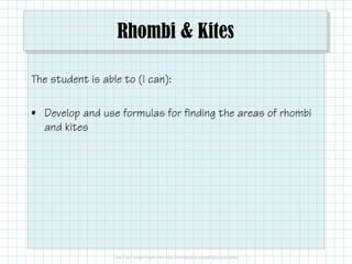 5.13.1b Area of Rhombi and Kites | PDF | Physics | Science