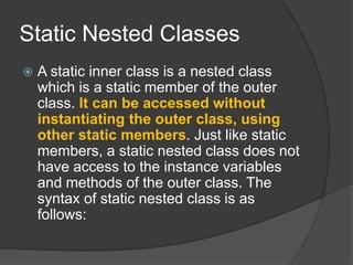 types of classes in java | PPT
