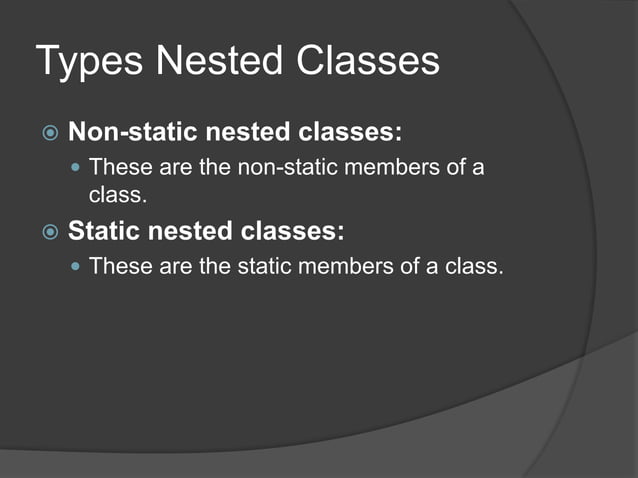 types of classes in java | PPT