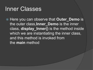 types of classes in java | PPT