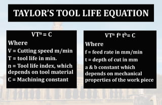 5TH MODULE MTO ( TOOL WEAR AND TOOL LIFE) | PDF