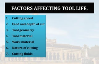 5TH MODULE MTO ( TOOL WEAR AND TOOL LIFE) | PDF