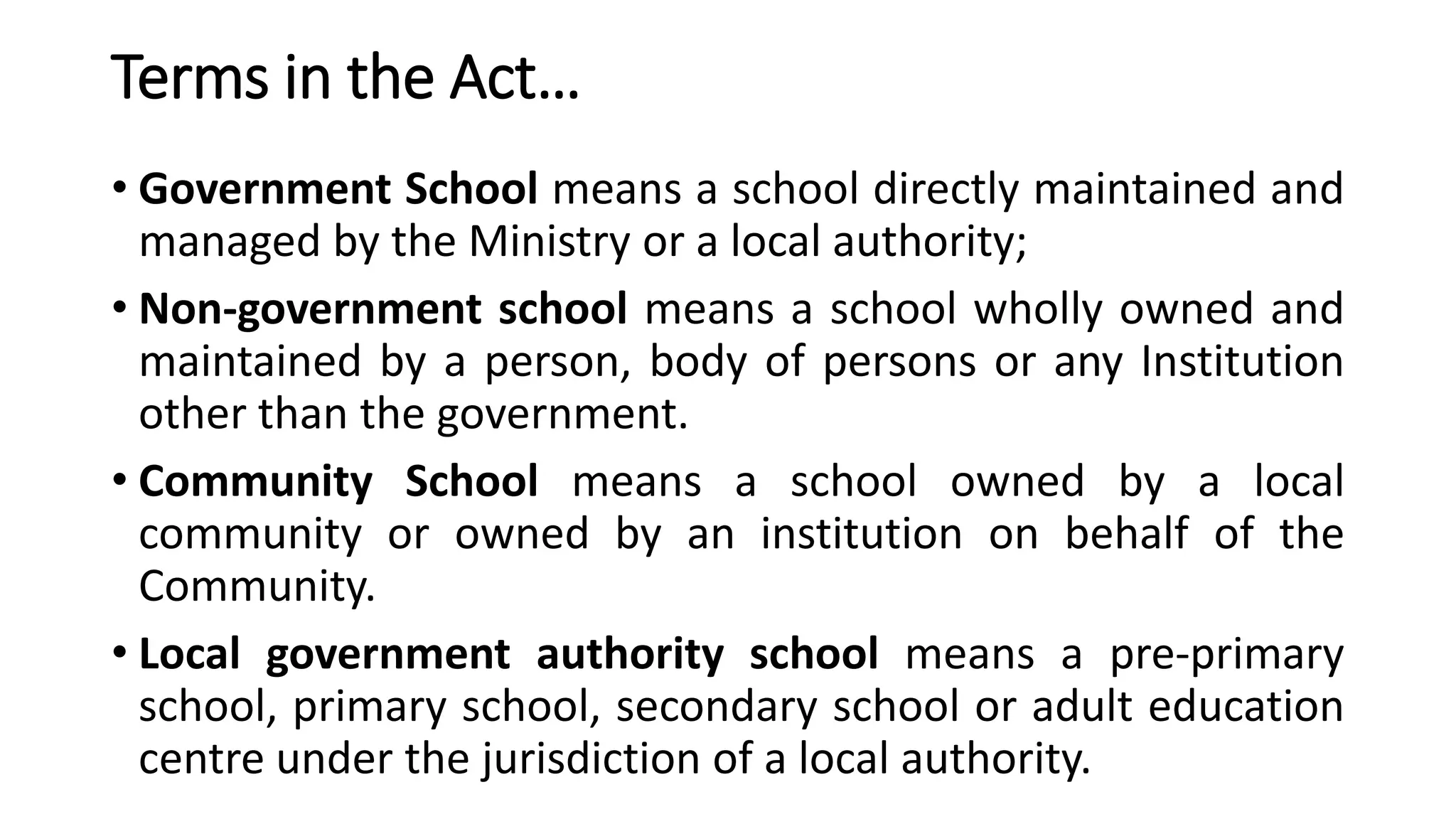 laws governing school act | PPTX