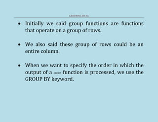 5. Group Functions | PDF