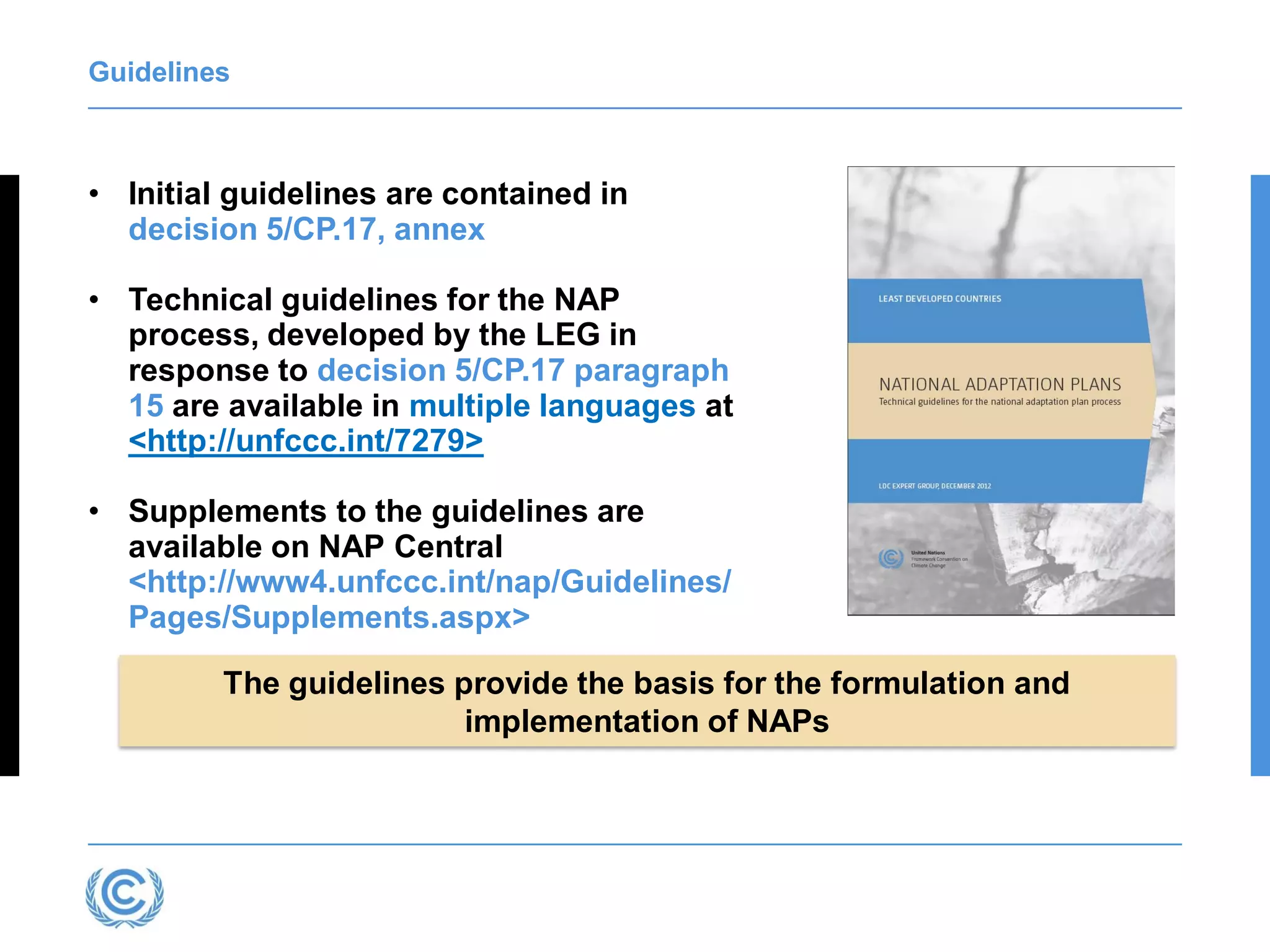 Overview of the process to formulate and implement NAPs | PPT