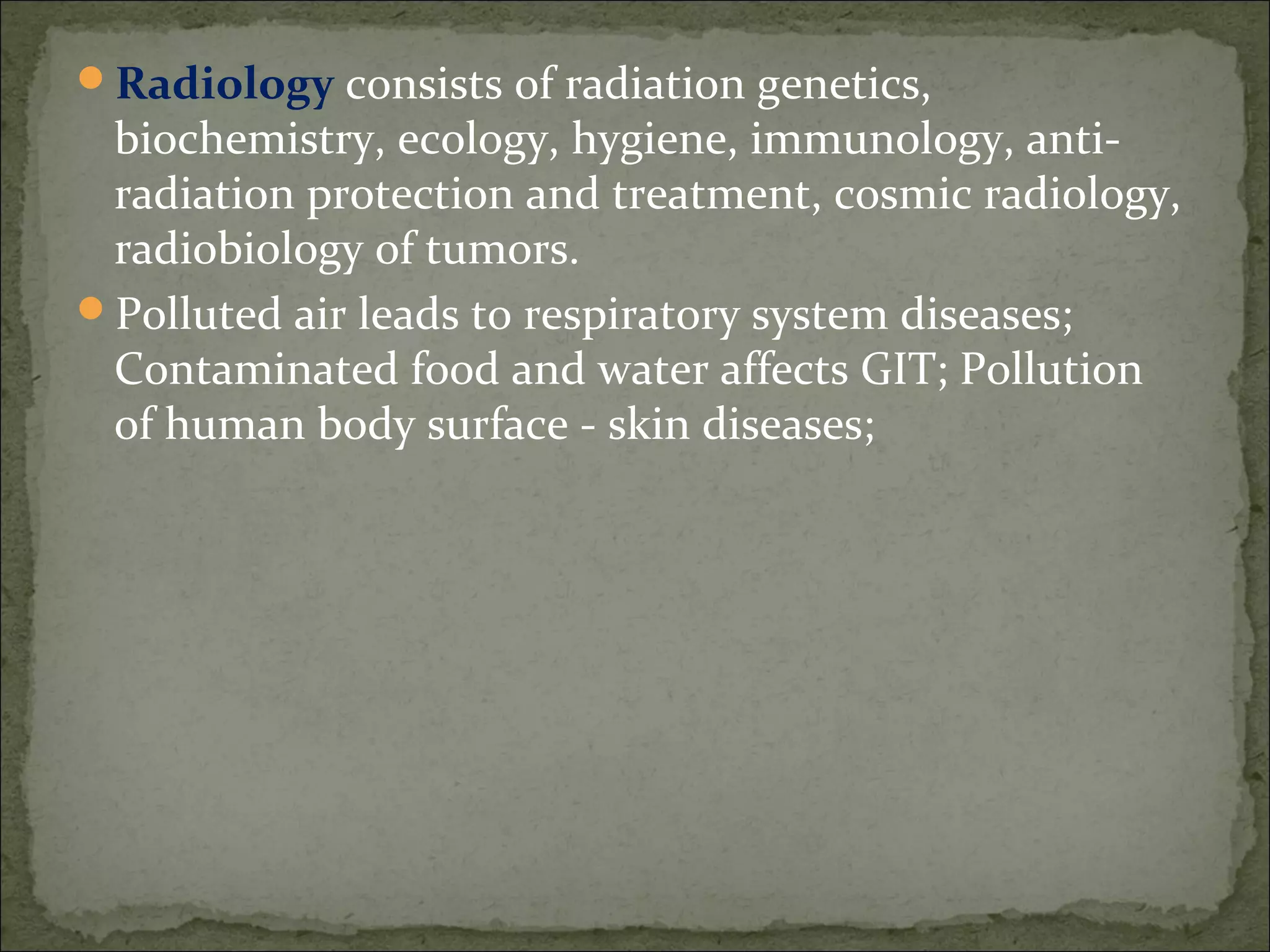 Biological effects of ionizing radiations | PPT