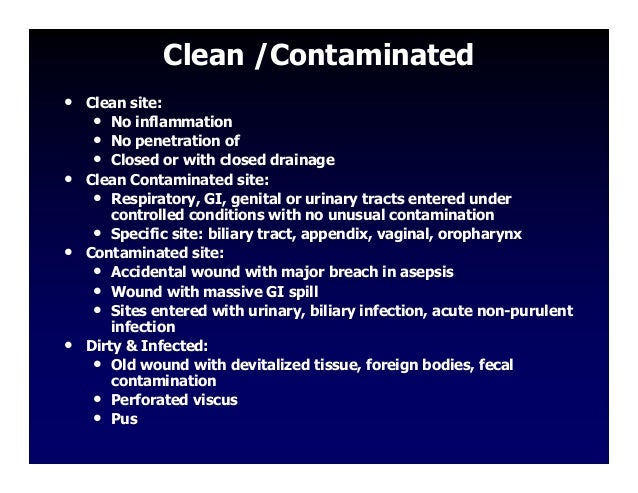 Infection Control. Surgical Site Infections
