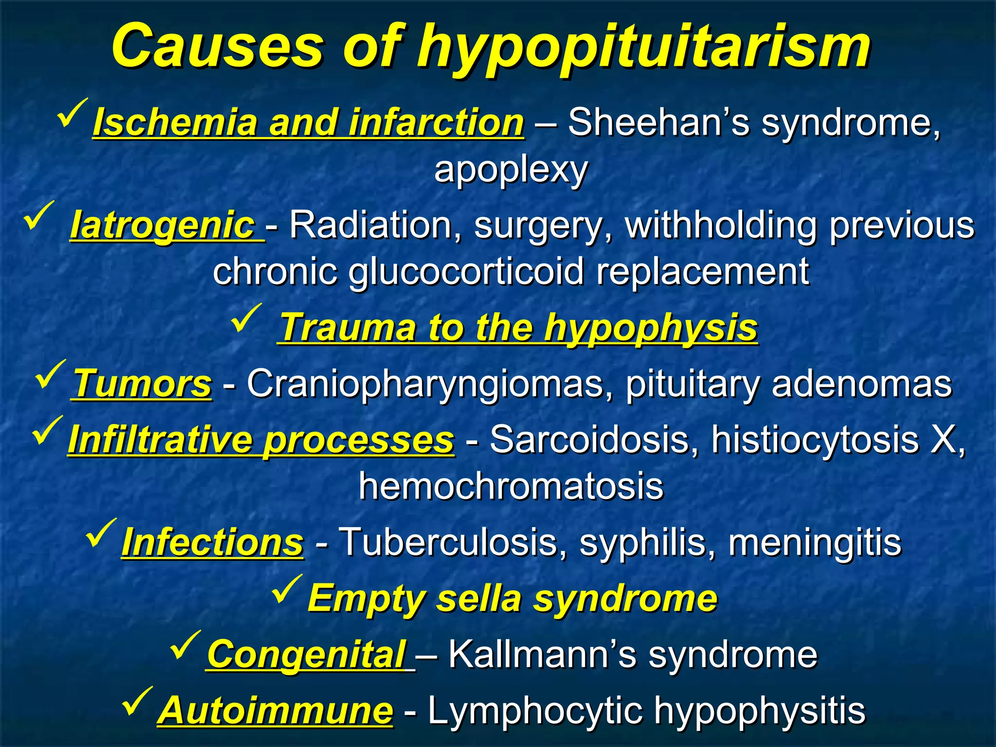 Hypopituitarism & Hyperpituitarism | PPT