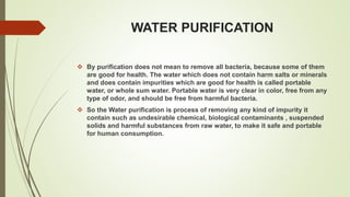 Water purification and methods | PPTX