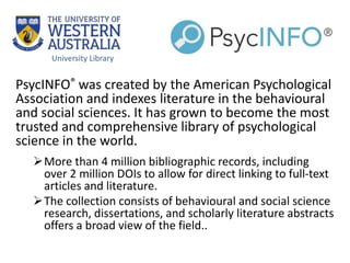 PsychINFO database searching, gender dysphoria 2017 | PPT