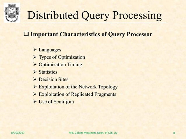 Query processing | PPT