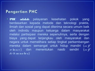 Konsep Dasar Primary Health Care | PPT