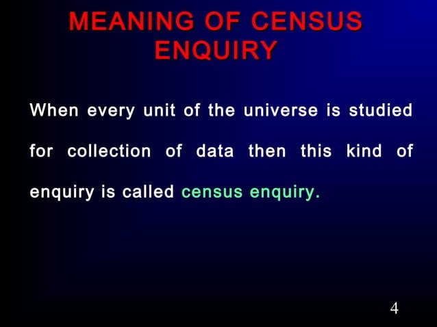 Census Sample Investigation | PPT | Physics | Science