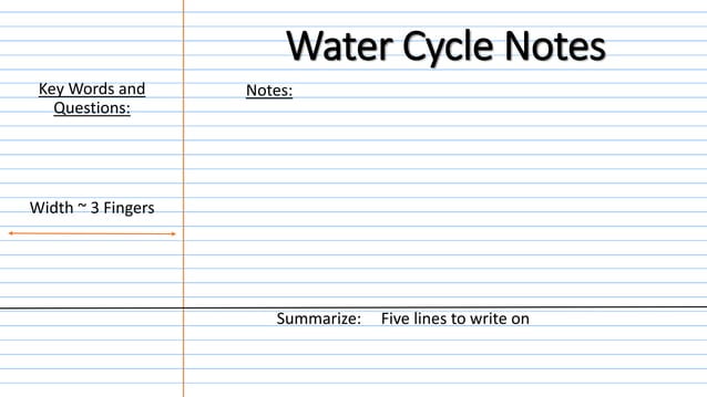 Water Cycle Notes | PPT