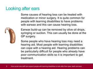 Social care staff. ears, eyes and teeth | PPT