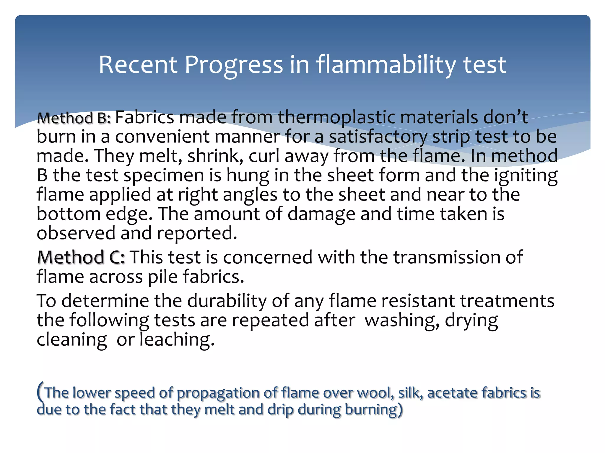 FABRIC FLAMMABILITY | PPTX