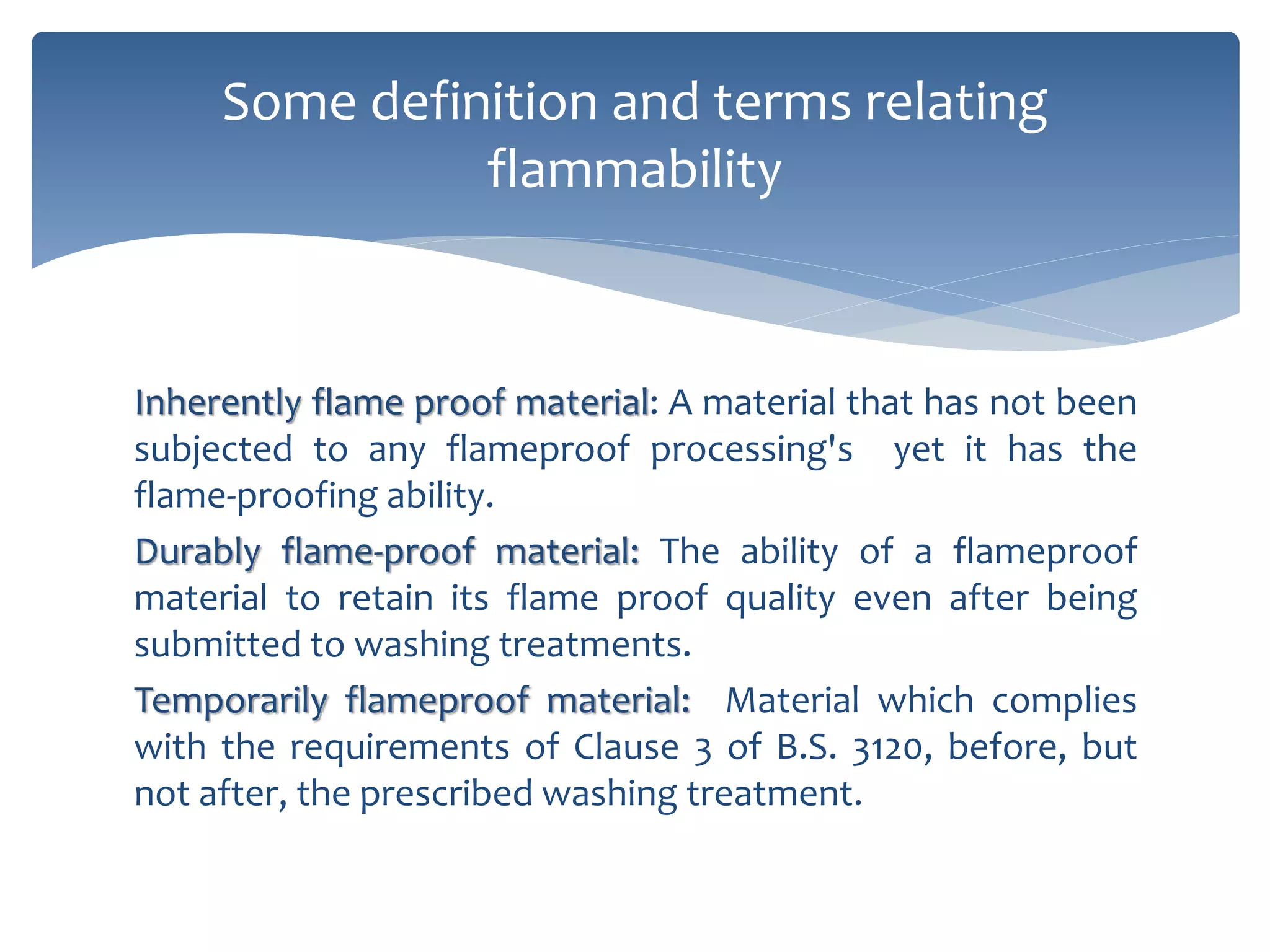 FABRIC FLAMMABILITY | PPTX