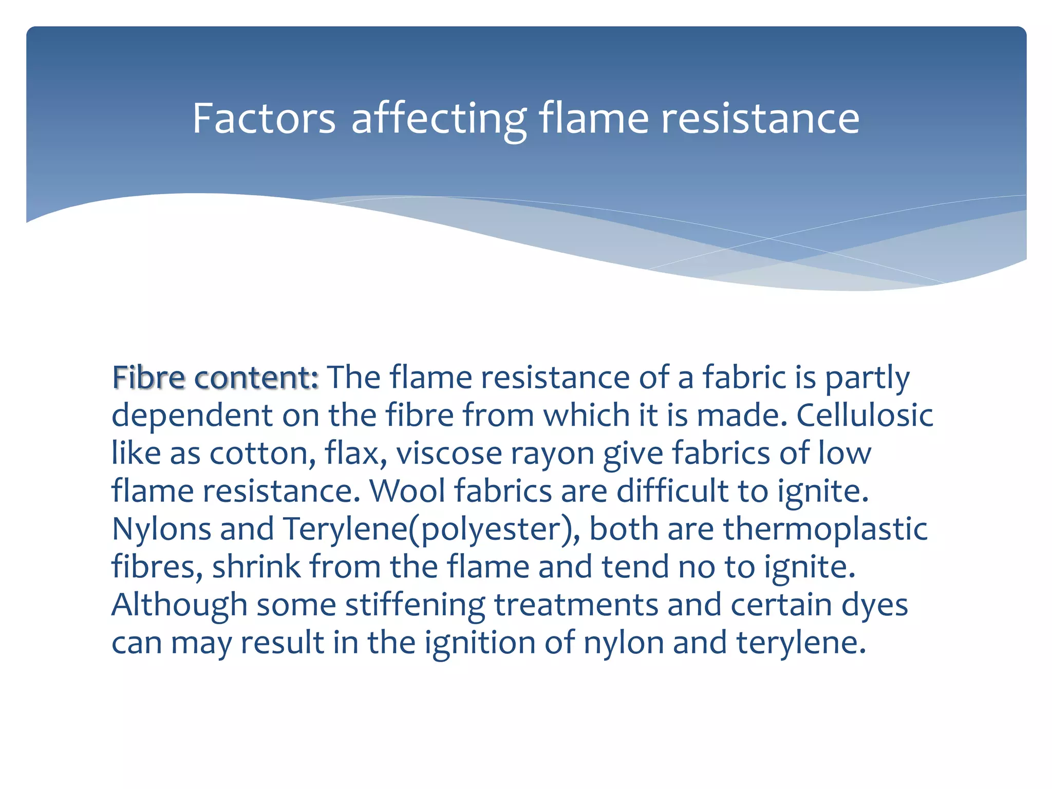 FABRIC FLAMMABILITY | PPTX