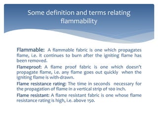 FABRIC FLAMMABILITY | PPTX