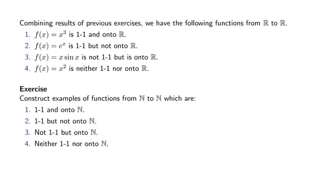 5.5 Injective and surjective functions. Dynamic slides. | PDF | Computing | Technology & Computing