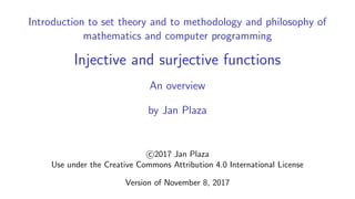 5.5 Injective and surjective functions. A handout. | PPT