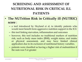 Nutrition risk assessment 2017 | PPTX
