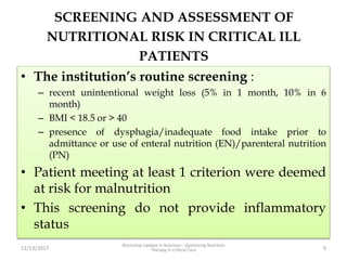 Nutrition risk assessment 2017 | PPTX
