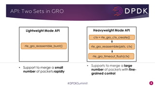 LF_DPDK17_GRO/GSO Libraries: Bring Significant Performance Gains to DPDK-based Applications ...