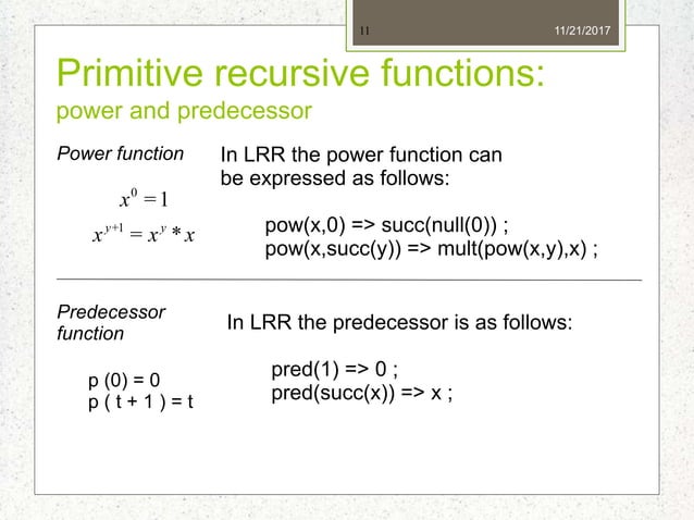5.2 primitive recursive functions | PPT