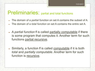 5.2 primitive recursive functions | PPTX | Programming Languages | Computing