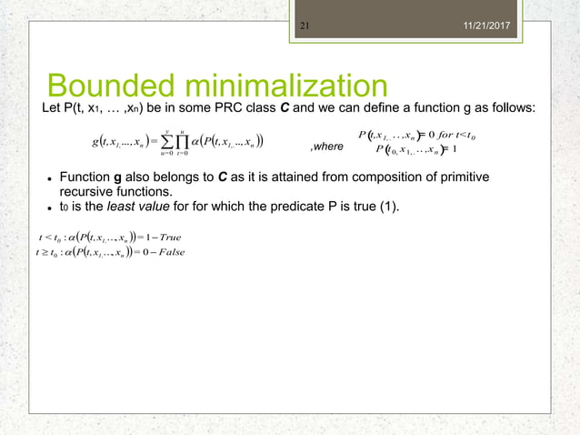 5.2 primitive recursive functions | PPT