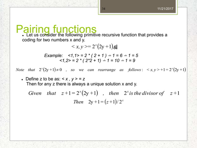 52 Primitive Recursive Functions Ppt