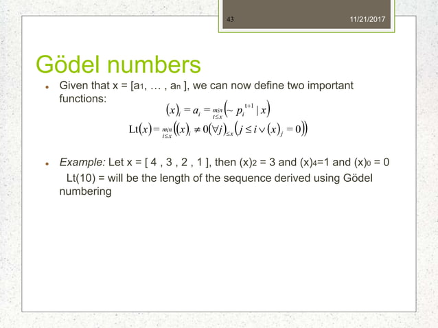 52 Primitive Recursive Functions Ppt