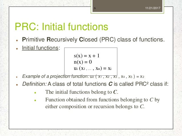 52 Primitive Recursive Functions