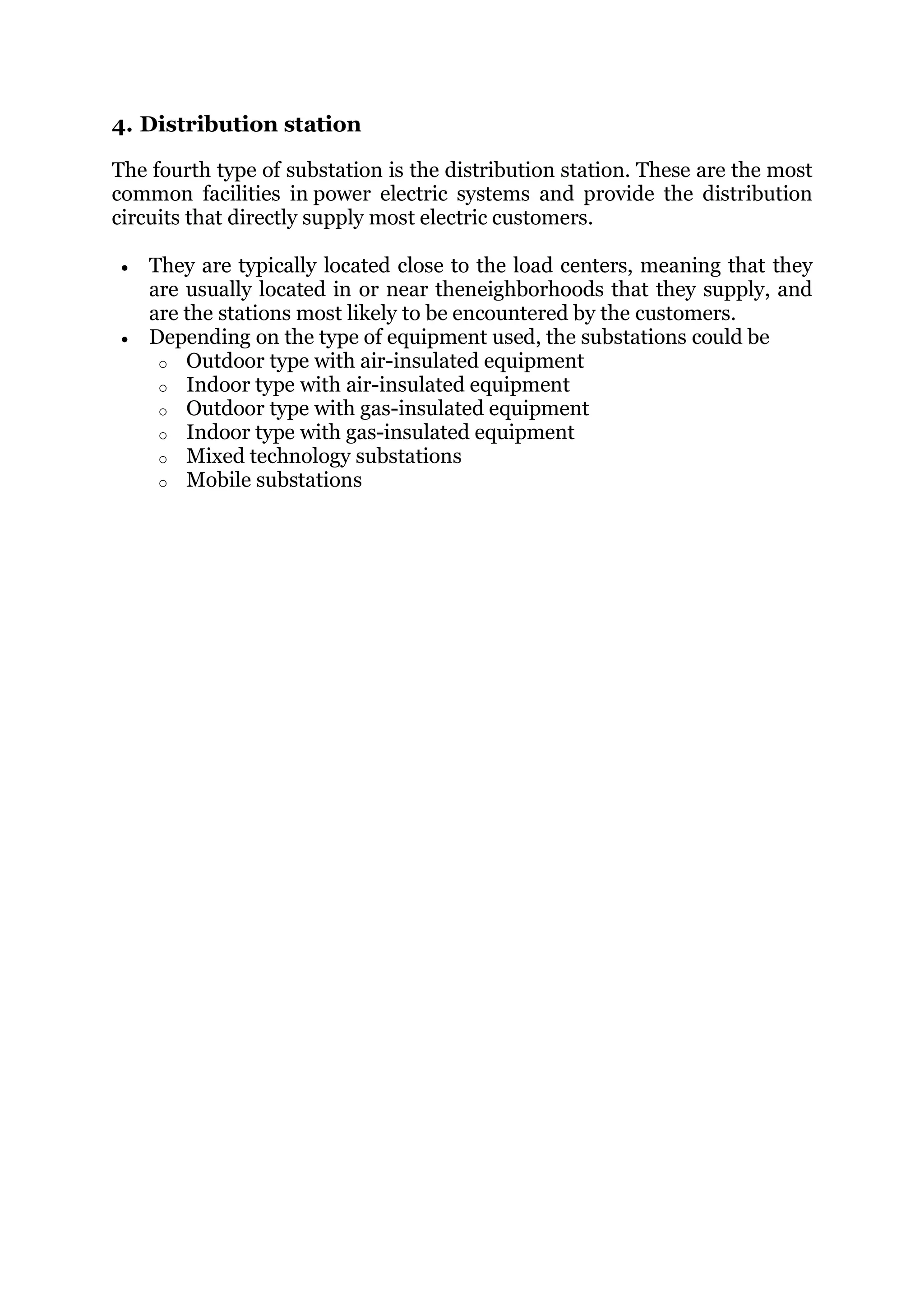 TYPES OF SUBSTATION | PDF