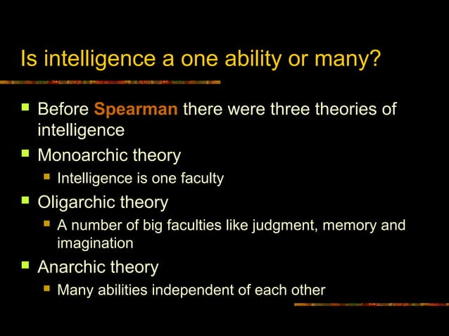 Concept of intelligence | PPT | Education