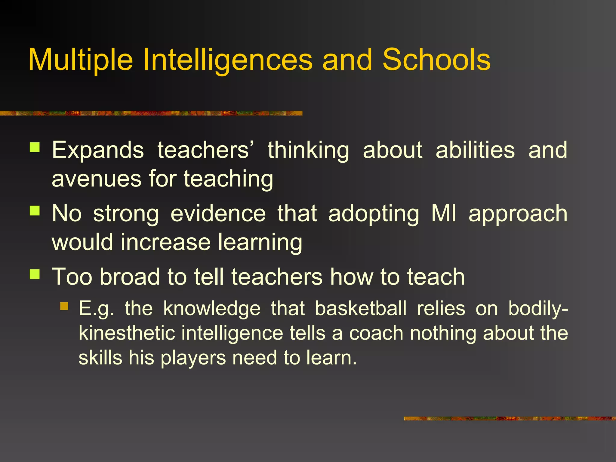 Theories of intelligence | PPT
