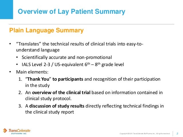 Plain Language Summary Roadshow