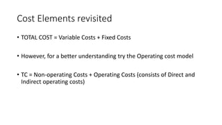 Strategic AIrlines Management 5. unit cost | PPTX