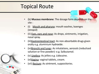 5.routes of drug administration | PPTX