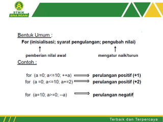 Pertemuan 5 Perulangan (Looping) | PPT