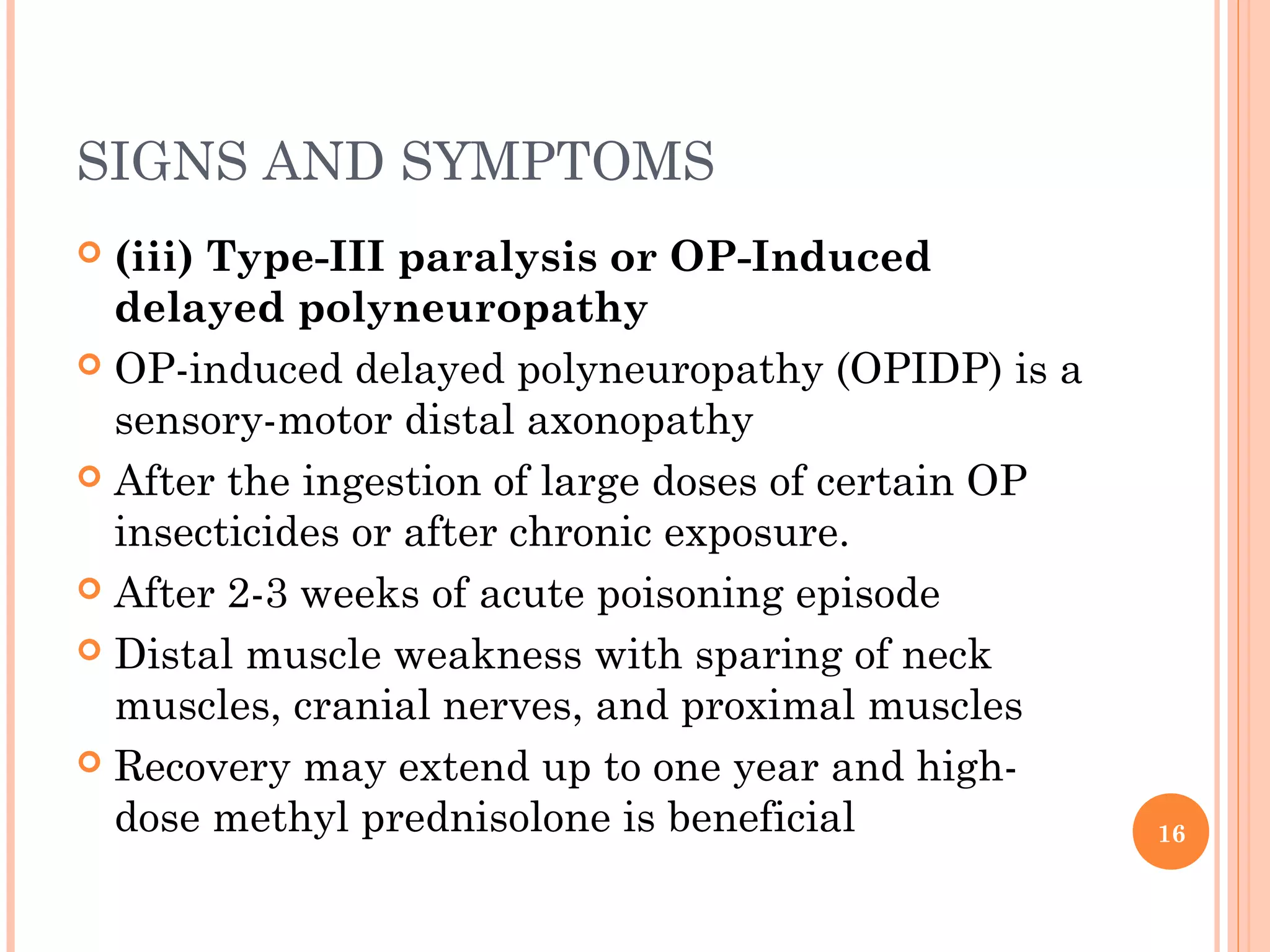 5. organophosphate poisoning | PPT