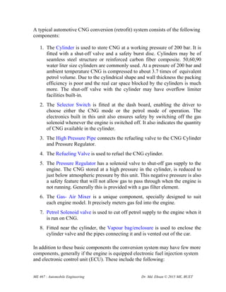 Automobile - CNG in Engines & Vehicles | PDF