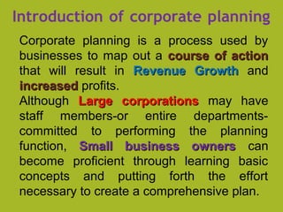 5. corporate planning pgp1 | PPT