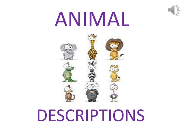 Animal Descriptions | PPTX